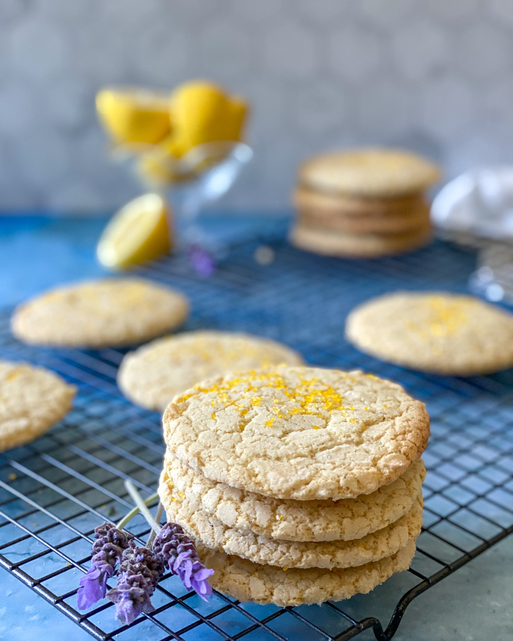 Lemon Lavender Snickerdoodle Cookies - Gluten Free - A Girl Defloured