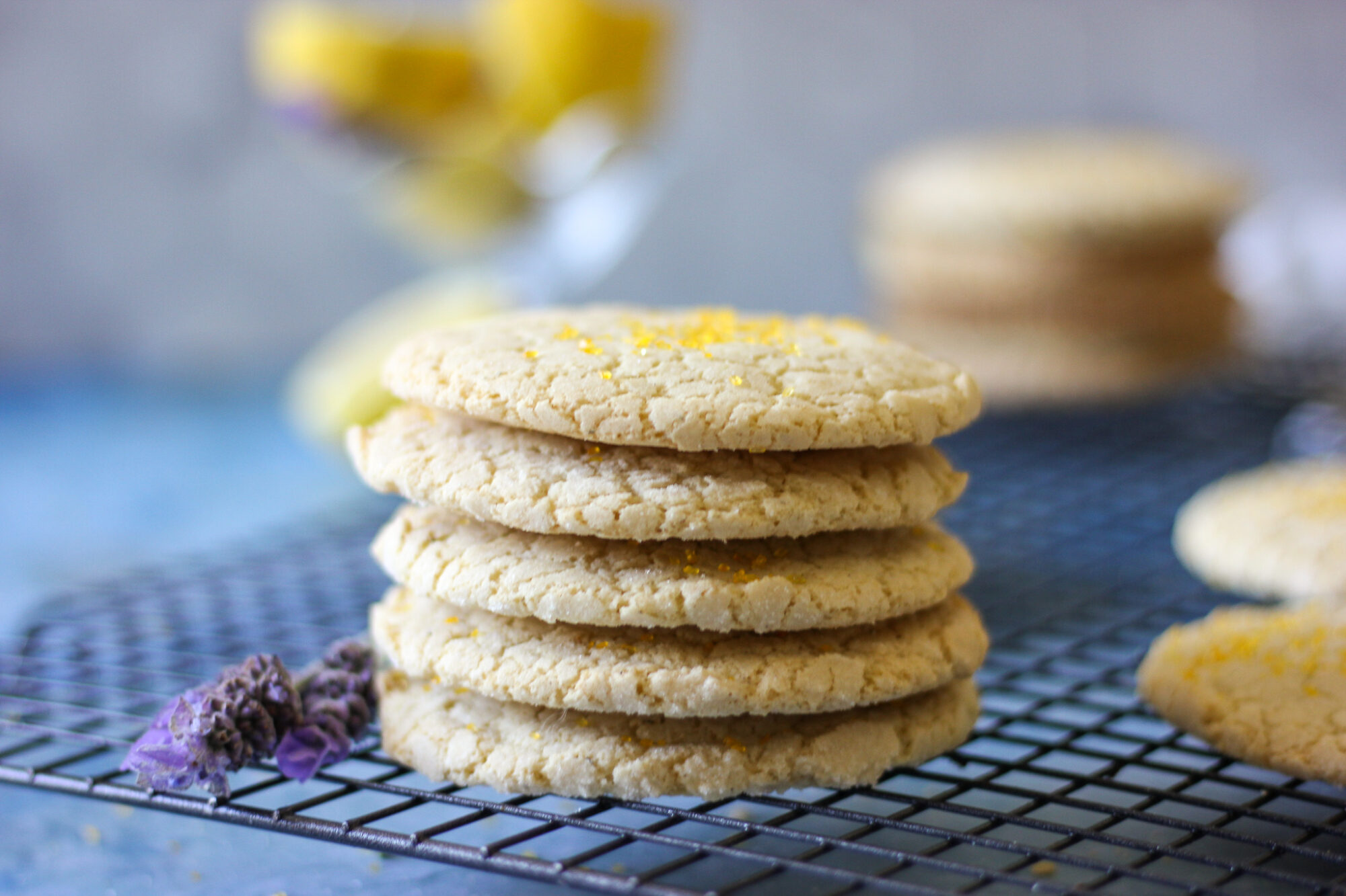 Lemon Lavender Snickerdoodle Cookies - Gluten Free - A Girl Defloured